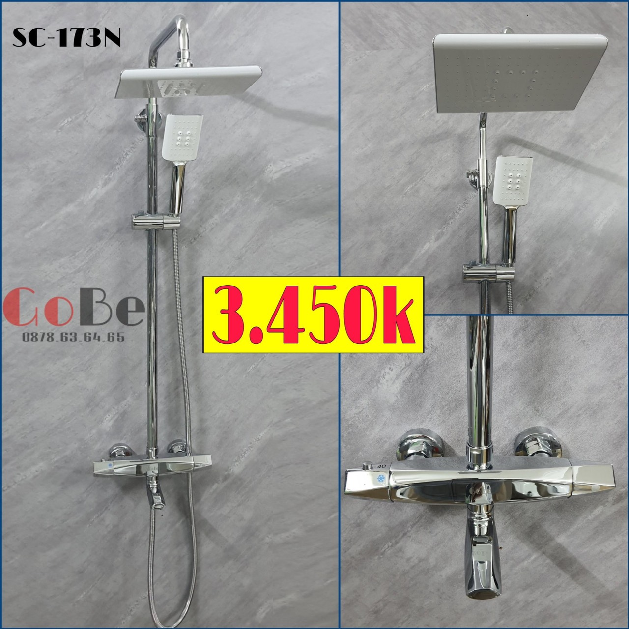 Vòi sen tắm đứng nhiệt độ giá tốt, giảm tới 50% - Gobe